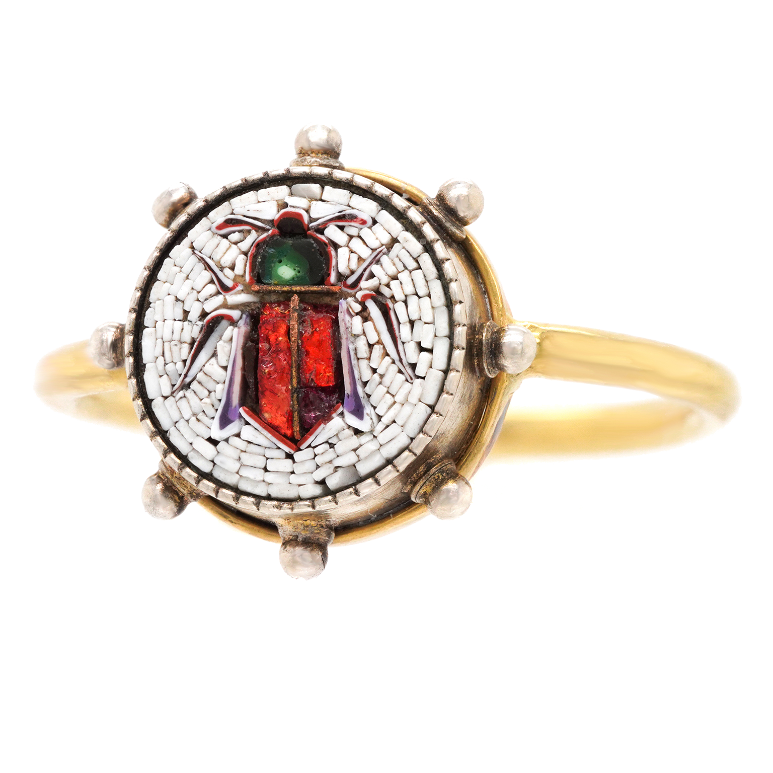 #24294 - Micro Mosaic Ring c1880s