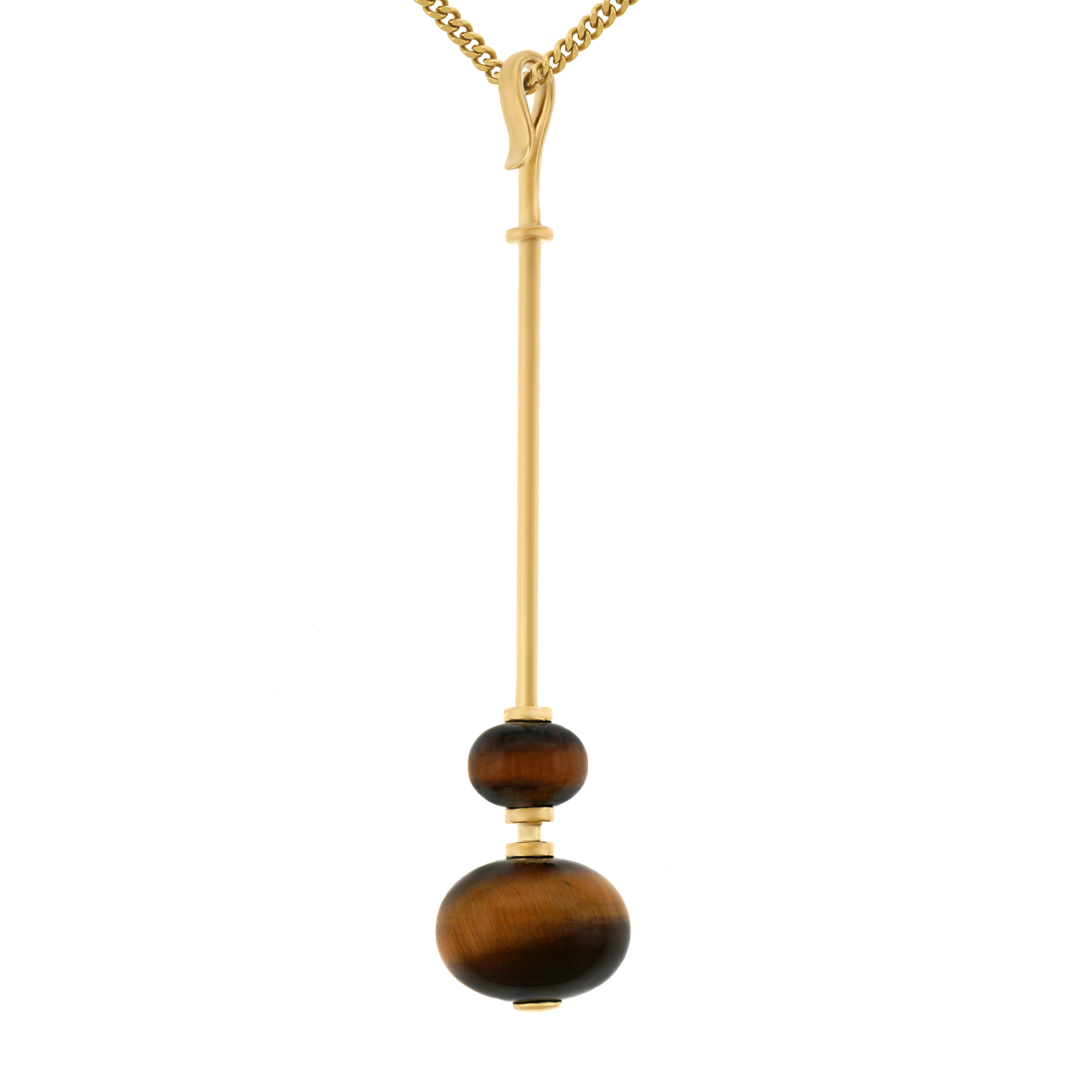 Georg Jensen Tiger Eye Pendant 18K c2000s