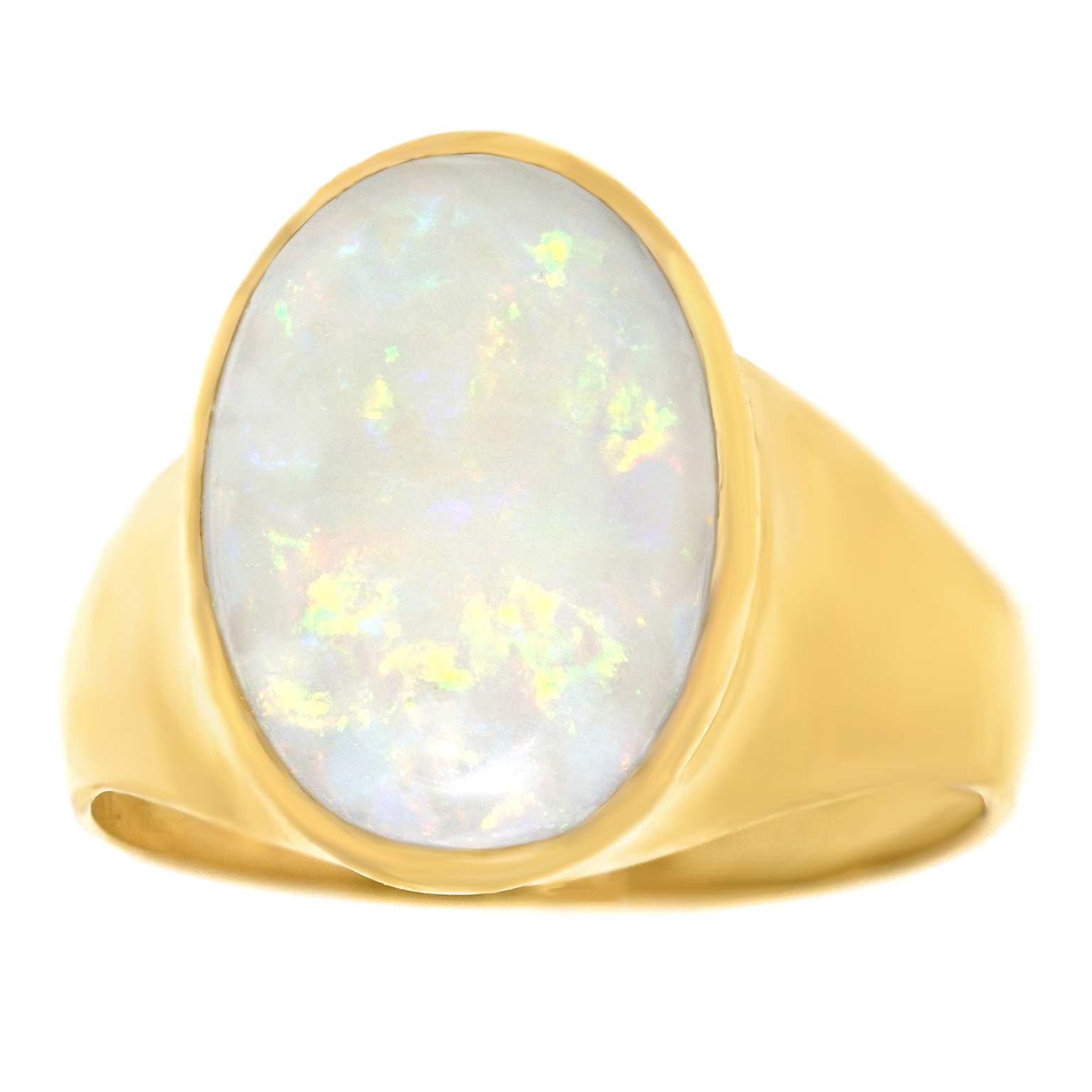Opal Ring 18k c1960s Italian