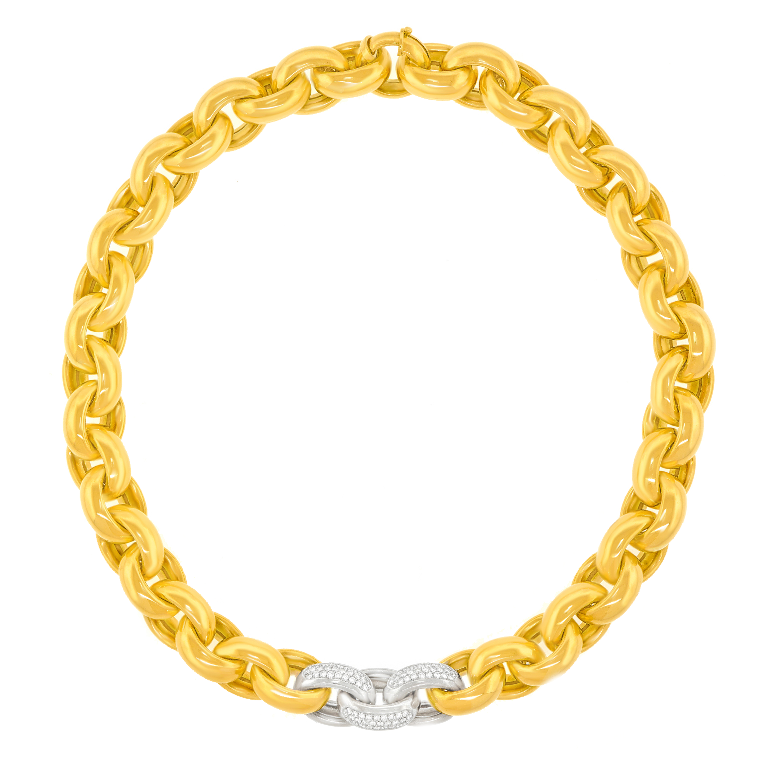 Massive Wempe Diamond-set Rolo Necklace