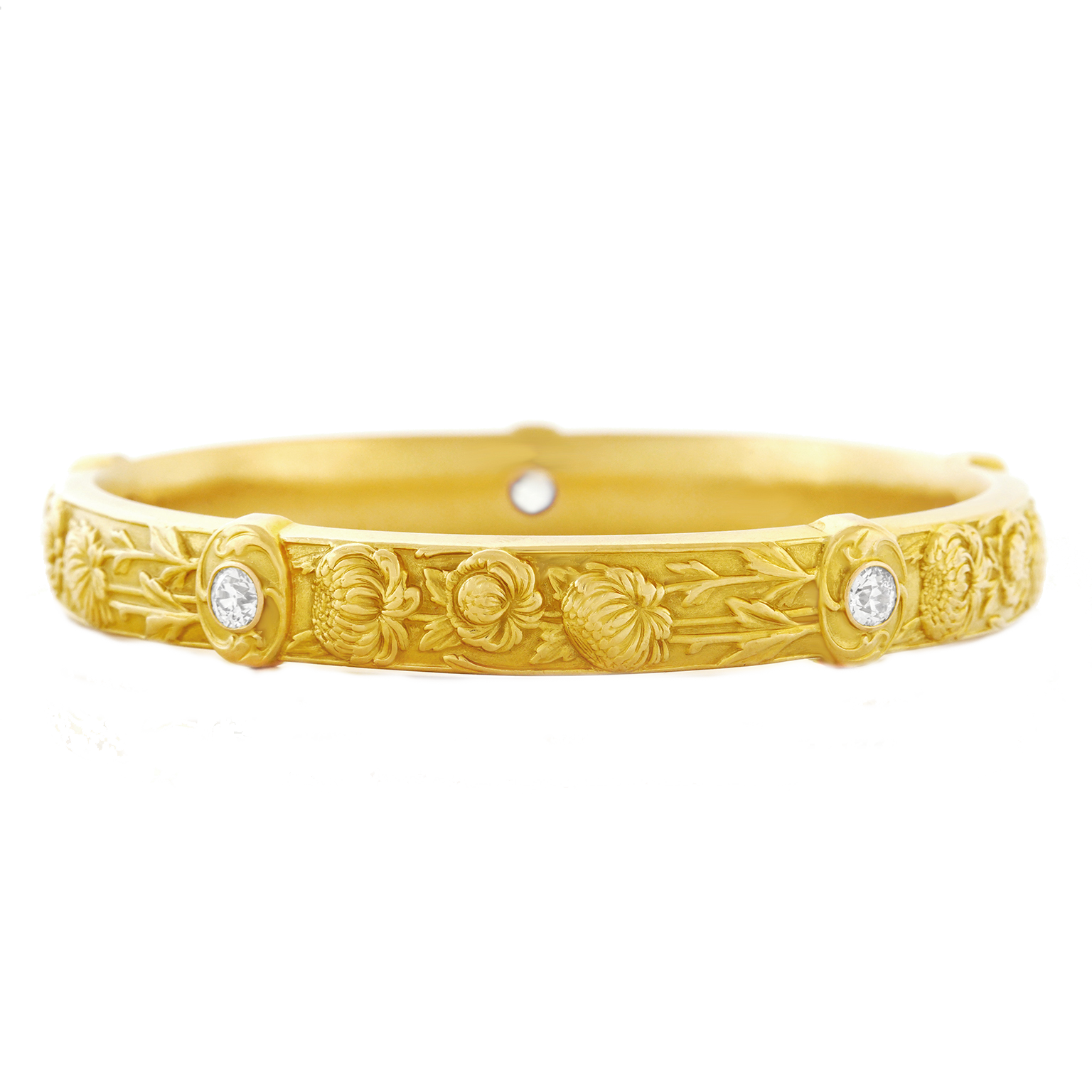 Riker Brothers Art Nouveau Gold Bangle