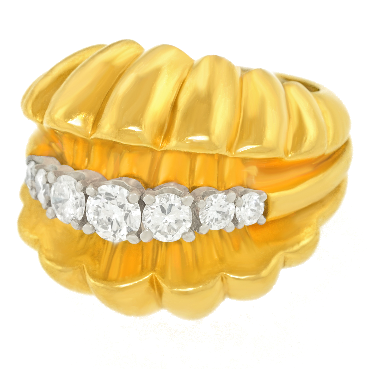 #24459 - Art Deco Diamond-set Platinum and Gold Ring