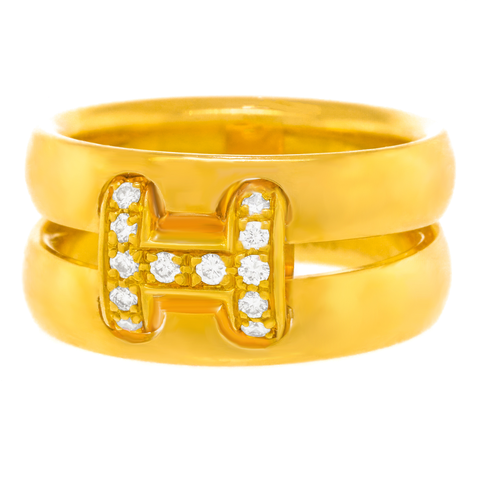 Hermès Hercules Diamond-set Gold Ring