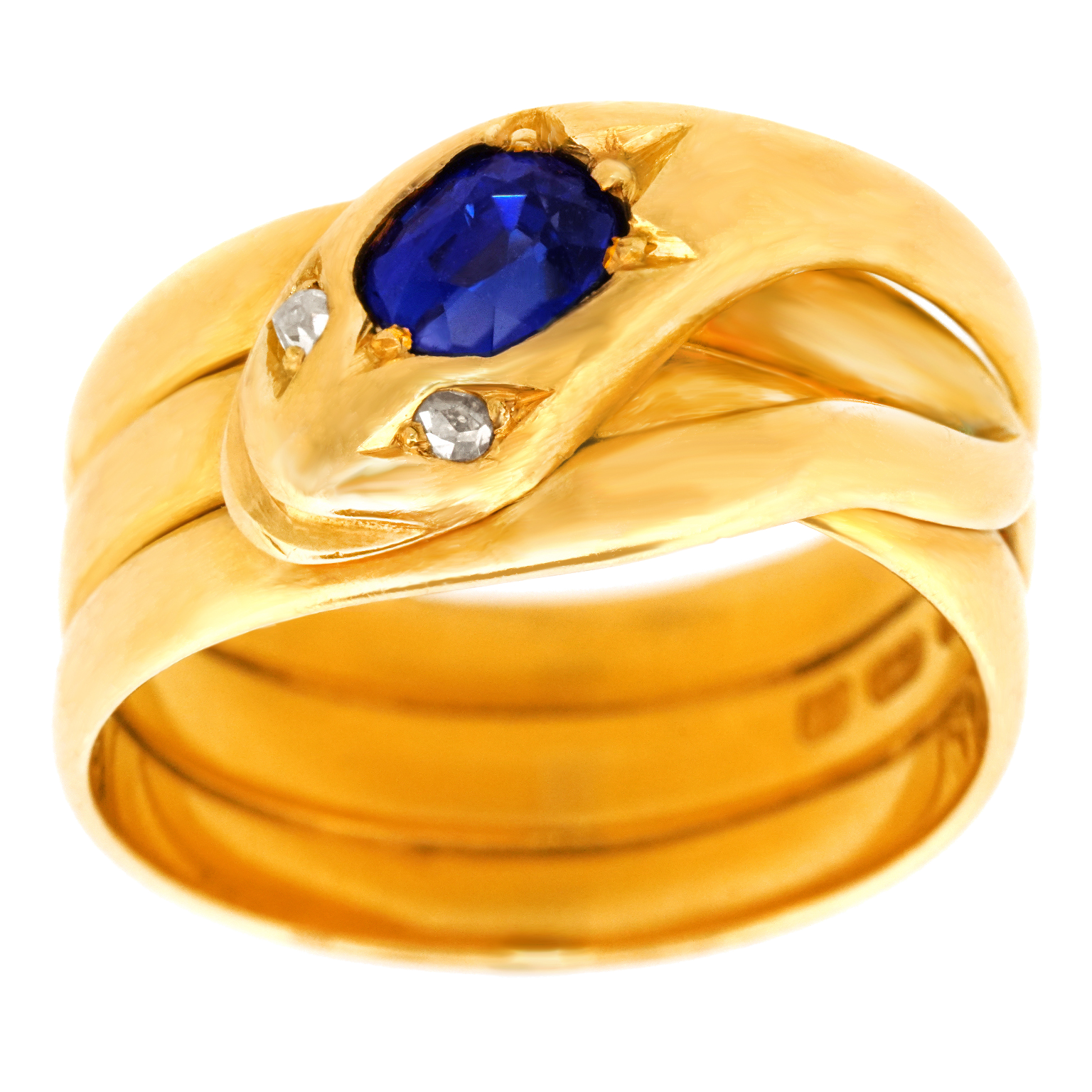 #24897 - Antique Sapphire-set Snake Ring 18k c1872 England