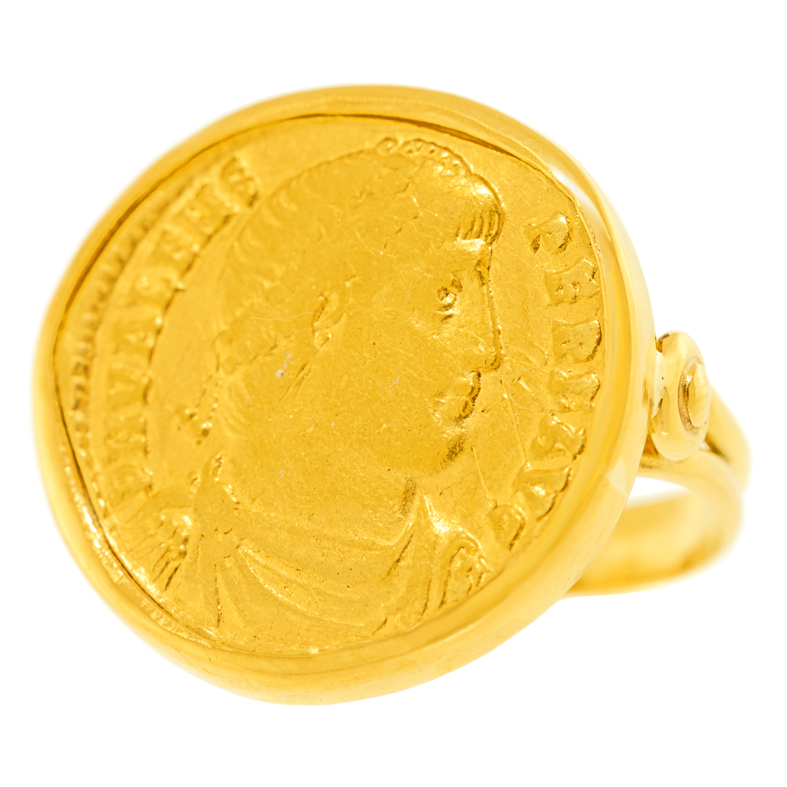 #25775 - 4th Century Roman Gold Coin Ring