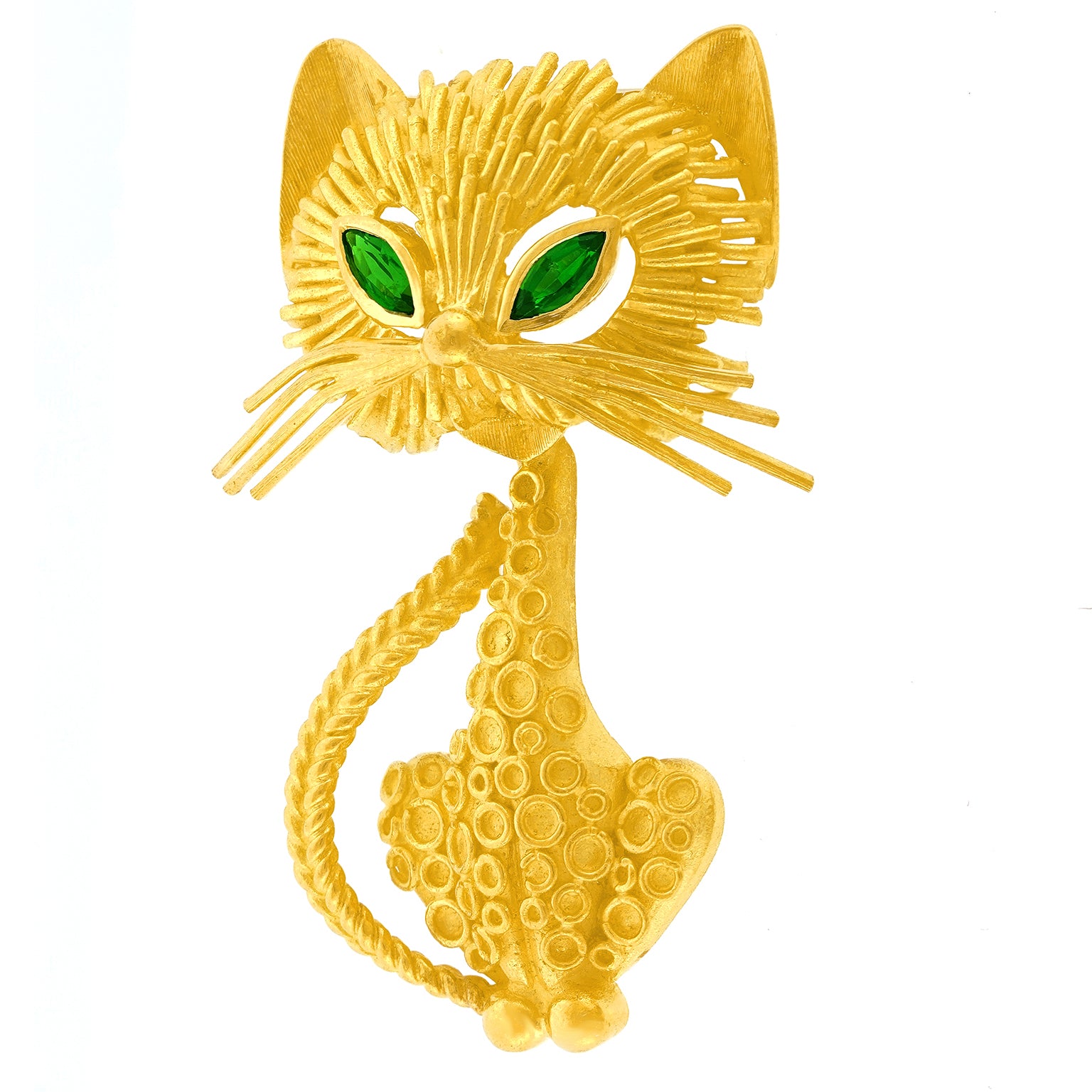 #26125 - Garrard Vintage Seventies Modernist Cat Brooch