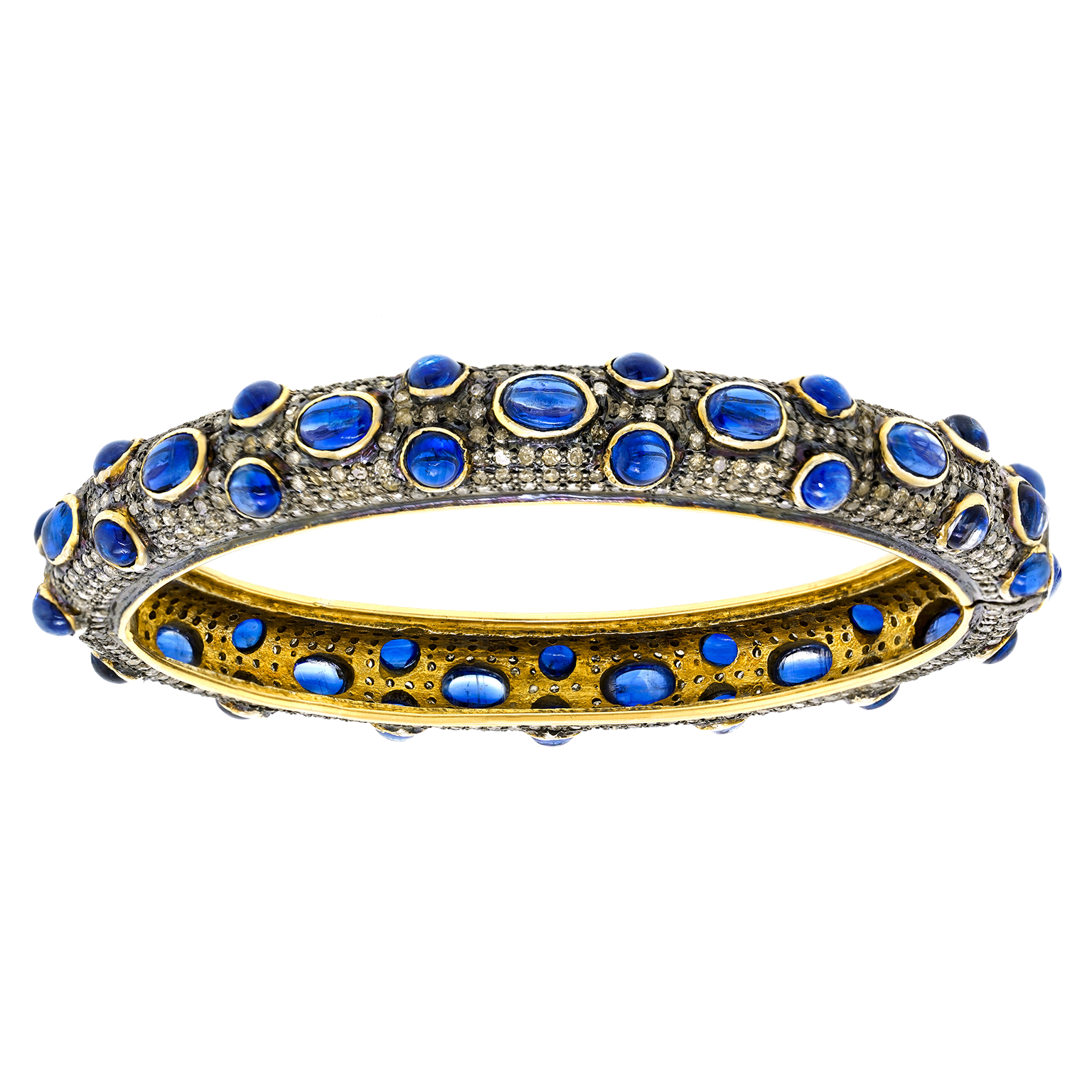 #26362 - Sapphire and Diamond Indian Bangle