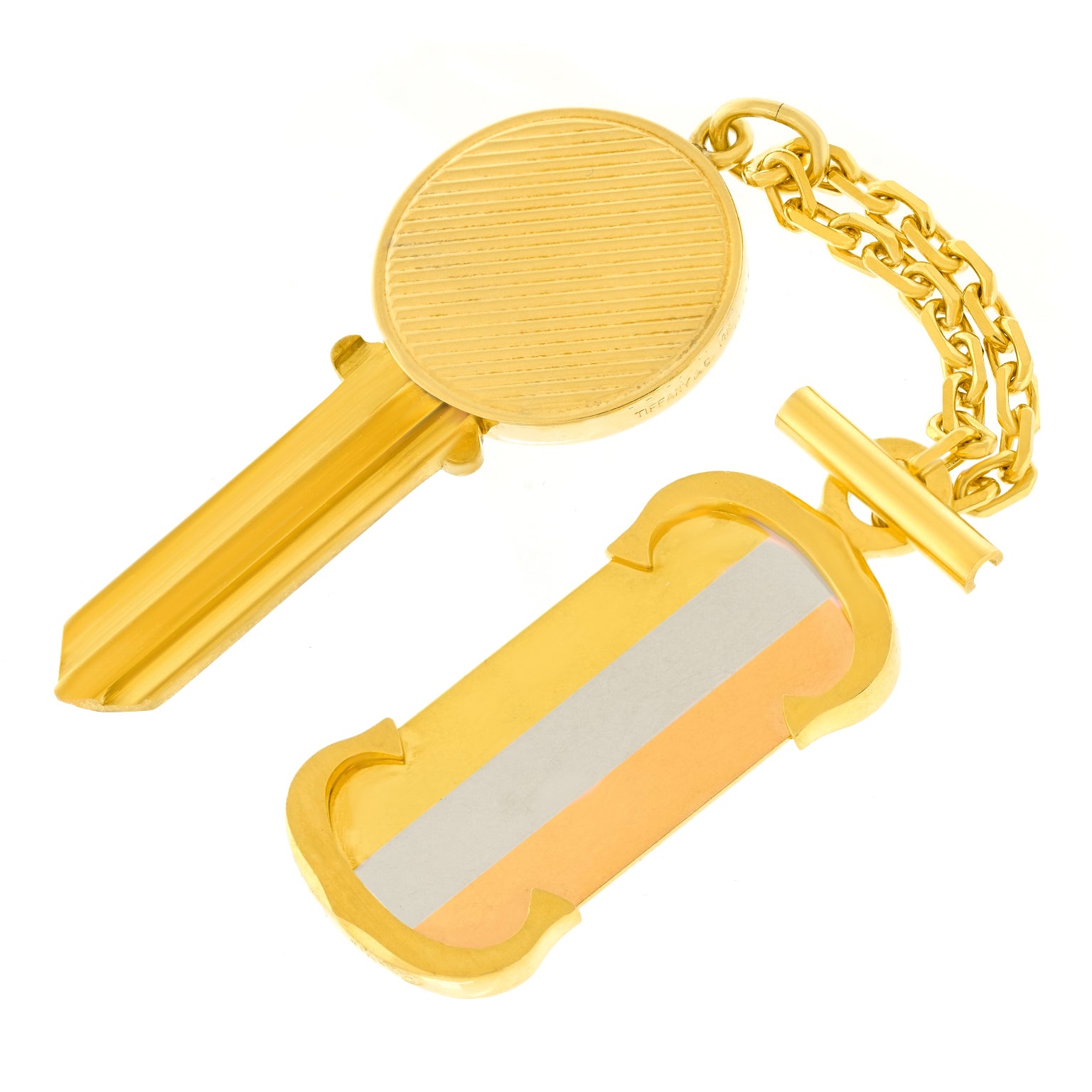 #26863 - Double C Trinity Motifs Cartier Key Ring