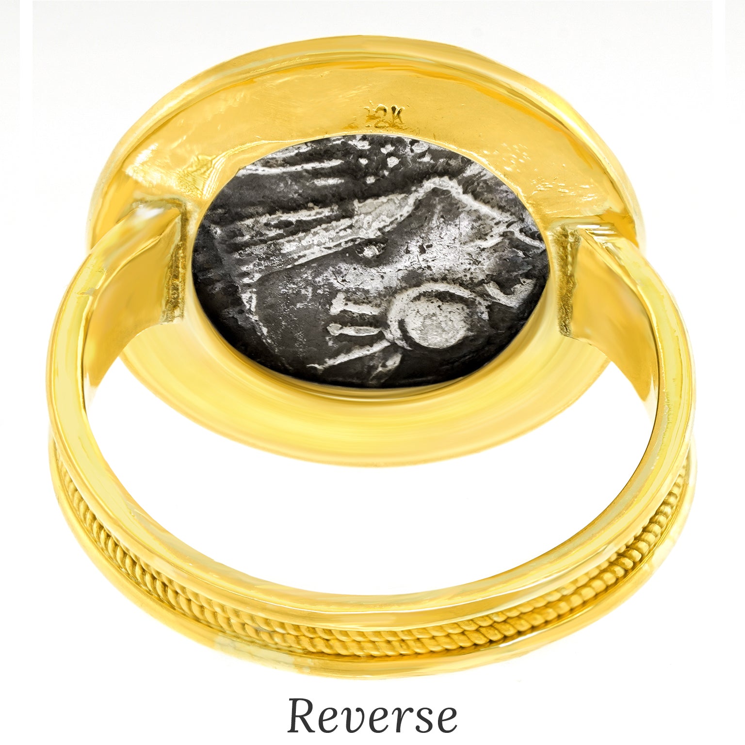 #27003 - Ancient Roman Coin Ring Hi-Karat