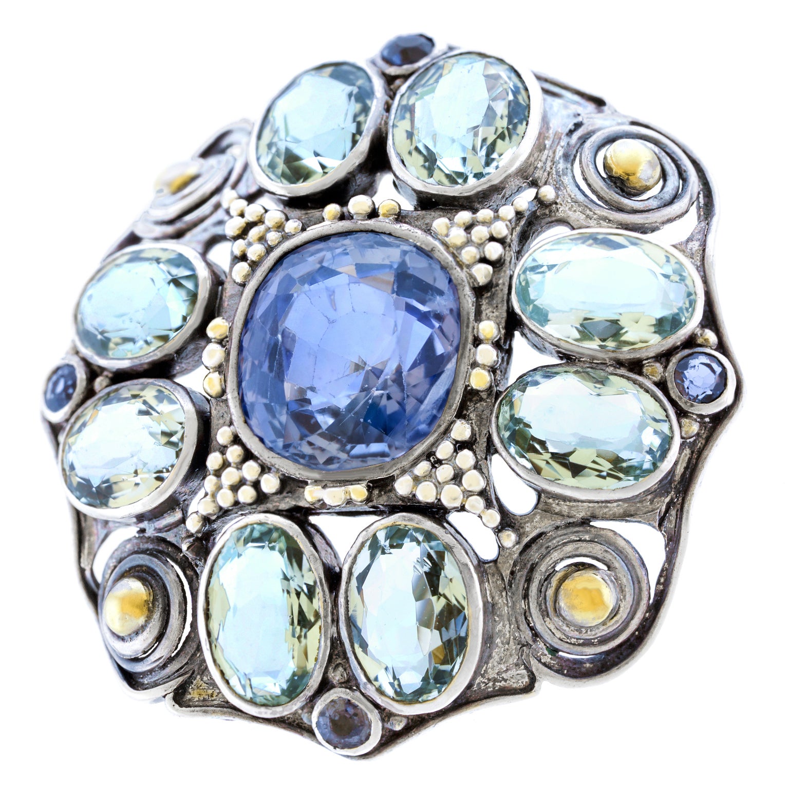 #27484 - Josephine Hartwell Shaw Sapphire and Aquamarine Arts and Craf
