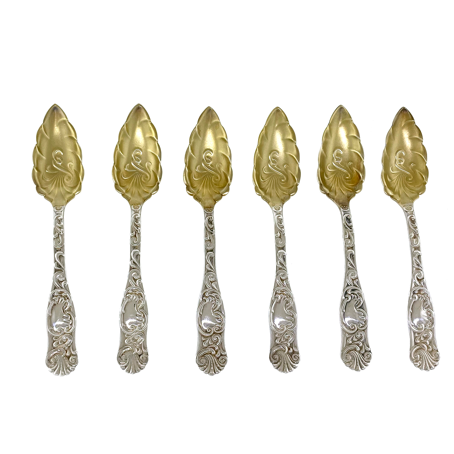 #25426 - Set of 6 Sterling Fruit Spoons by Towle “Diane”
